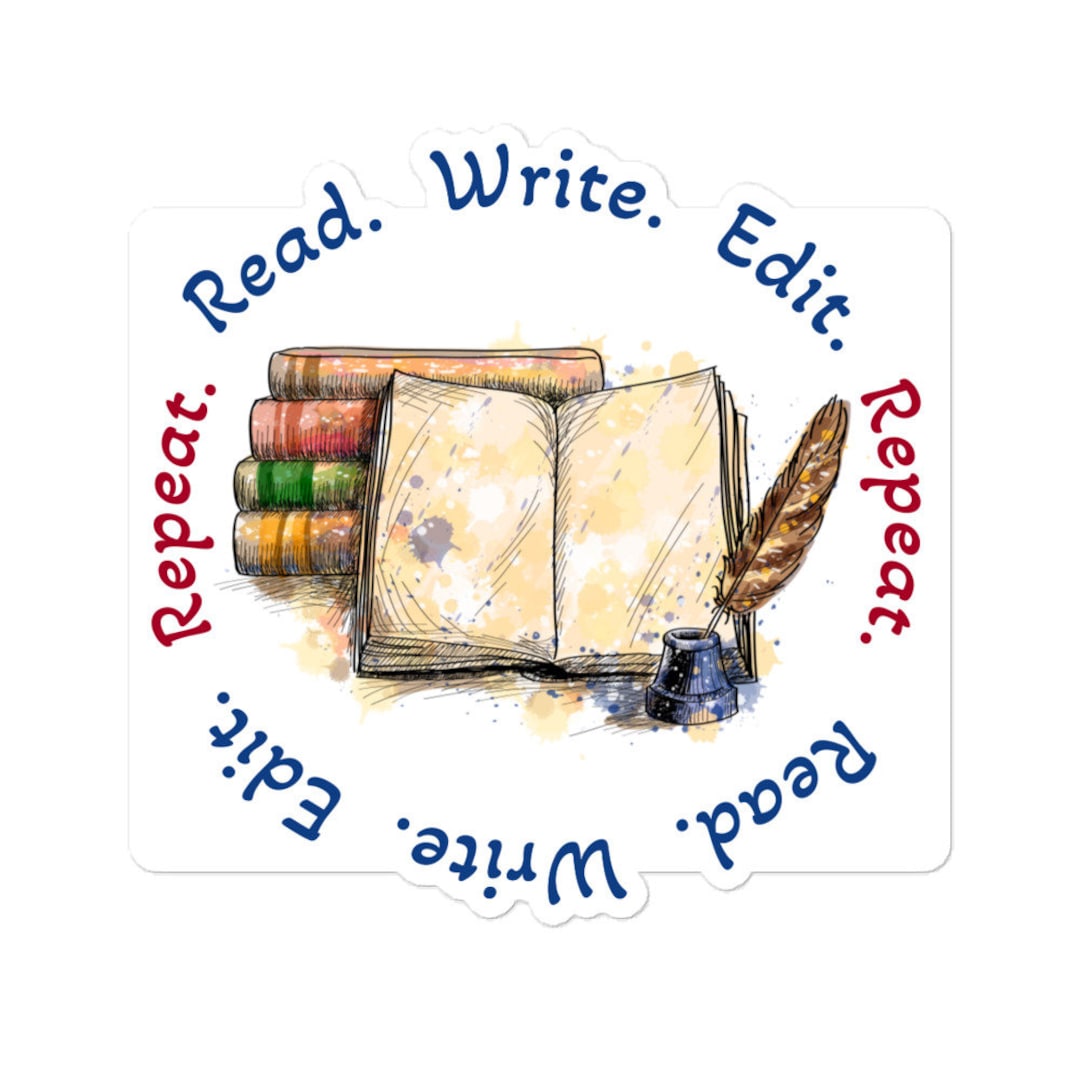 The Writer's Cycle Vinyl Sticker, Durable High Opacity Decal, Read ...