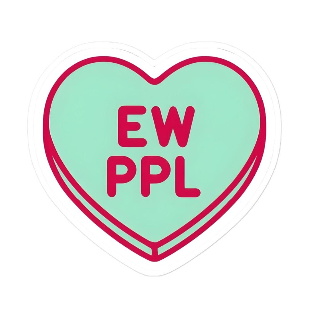 DECAL EW PPL Candy Heart Sticker - 3 Size Options - Waterproof and ...