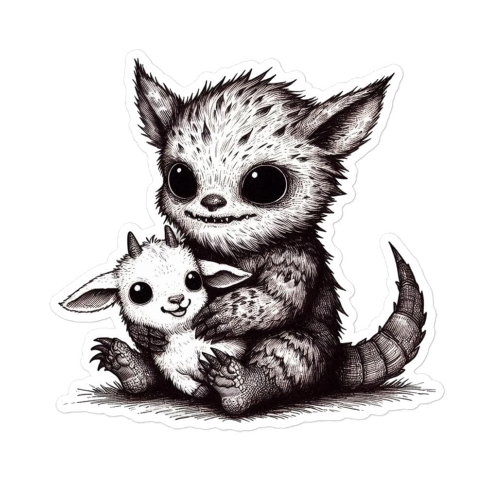 Vinyl Decal - Chibi Chupacabra Sticker With Goat - 3 Sizes - Multi-use ...
