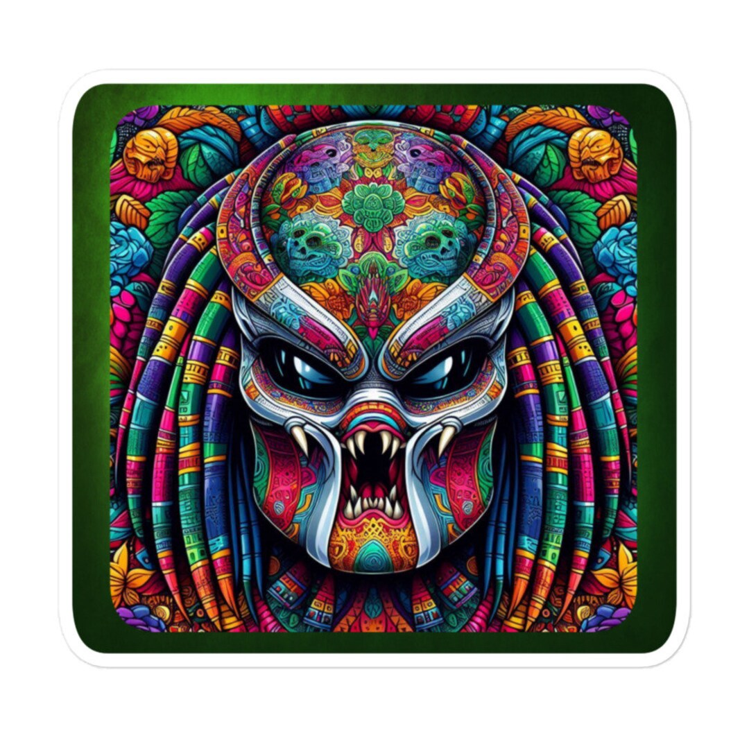 Sugar Skull Predator Sticker - Vinyl Decal - Original Art - 3 Sizes ...