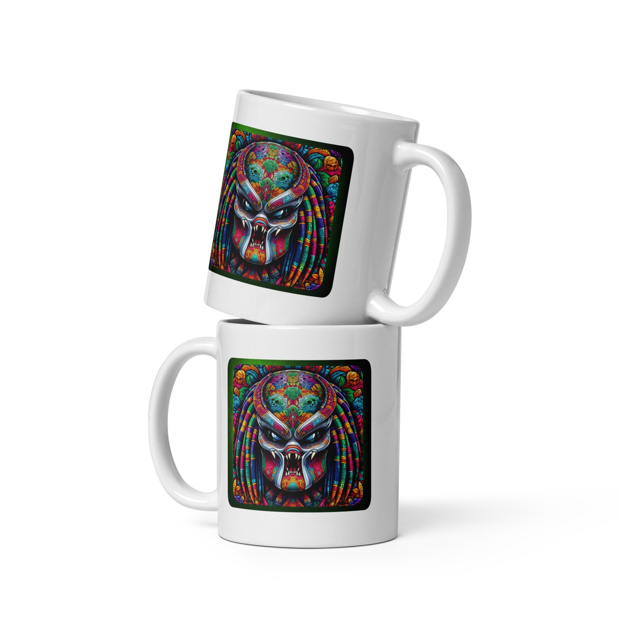 Sugar Skull Predator Art Mug - Ceramic and Sturdy - 3 Sizes - for Sci ...