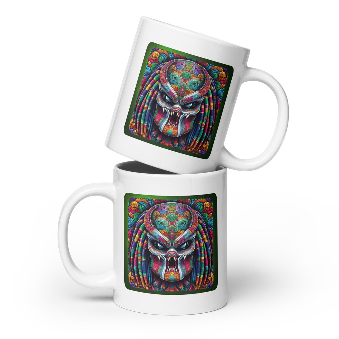 Sugar Skull Predator Art Mug - Ceramic and Sturdy - 3 Sizes - for Sci ...