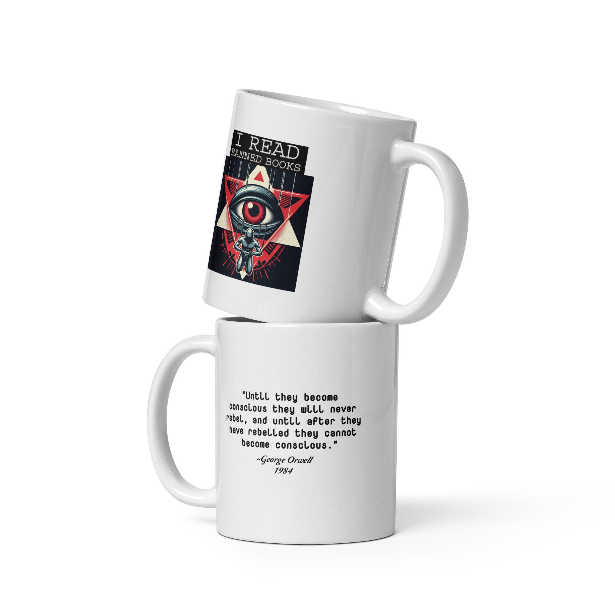Banned Books 1984 Quote Mug - 3 Sizes Available - George Orwell ...