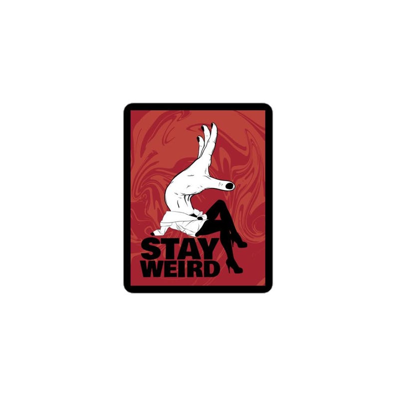 STAY WEIRD STICKER Surrealist Decal - Waterproof - 3 Size Options ...