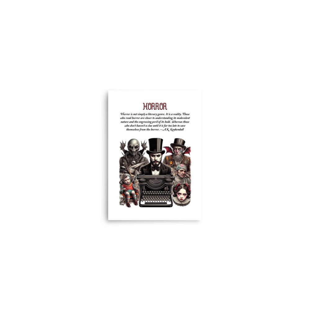 Love of Horror Poster for Horror Readers, Writers, 8 Sizes, A.K ...