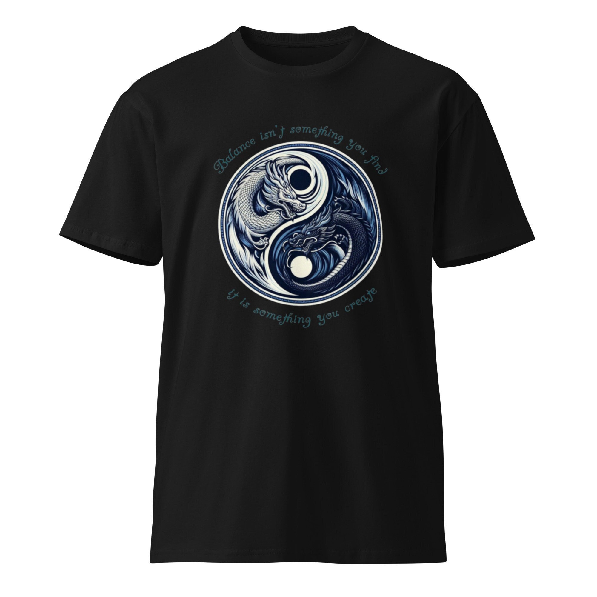 Dragon Yin-yang Balance Tee - Soft Unisex Comfort Fit for Men and Women ...