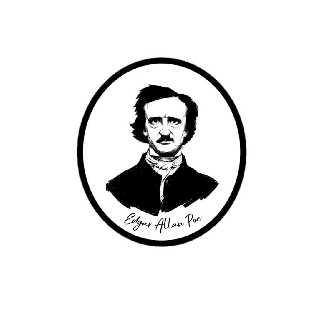 Vinyl Decal Edgar Allan Poe Sticker - Waterproof - 3 Size Options ...