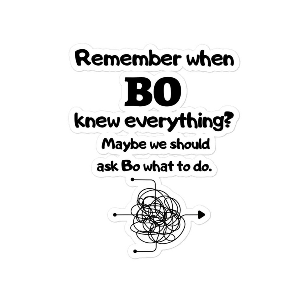 BO KNOWS Humor Throwback Sticker Retro Decal - Waterproof - 3 Size ...
