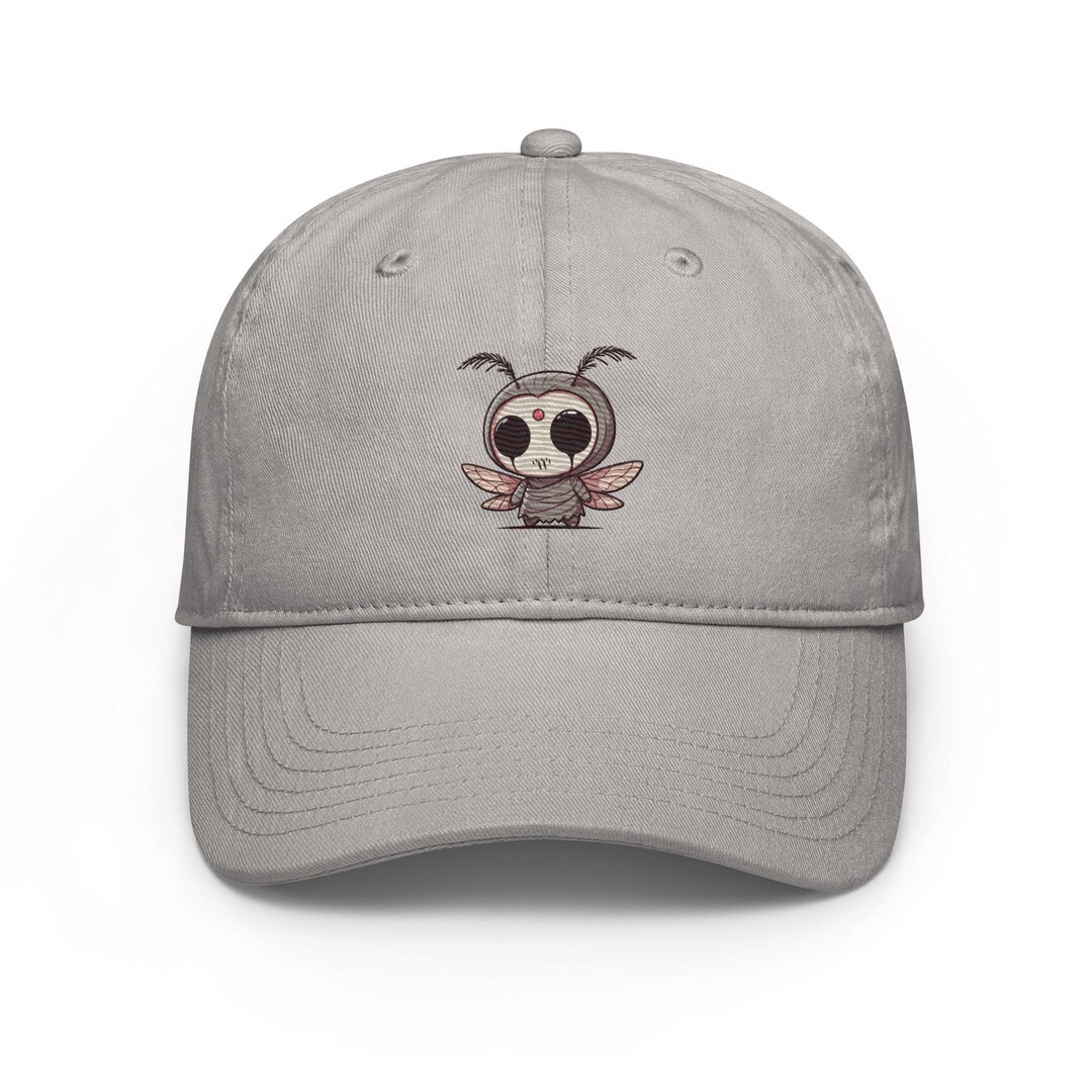 Embroidered Chibi Mothman Champion Brand Baseball Cap, Cotton Twill ...