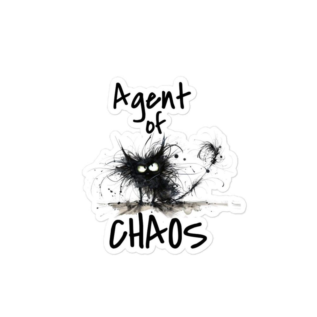 AGENT of CHAOS Decal Funny Cat Sticker - Waterproof - 3 Size Options ...