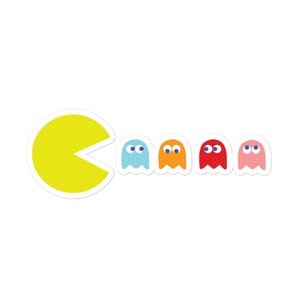 Vinyl Decal Pac Man Sticker - Retro Video Games Sticker - Waterproof ...