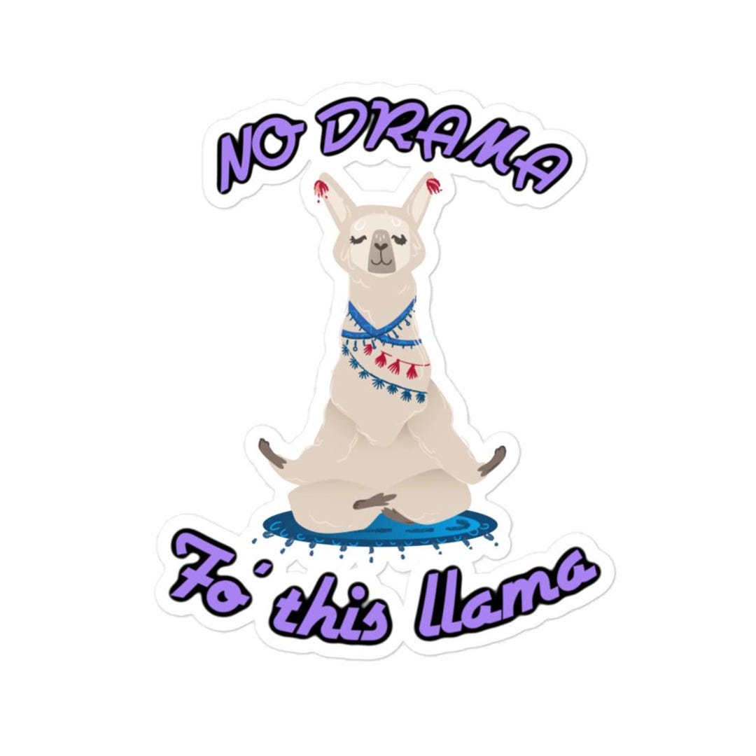 NO DRAMA LLAMA Sticker Waterproof Decal - Waterproof - 3 Size Options ...