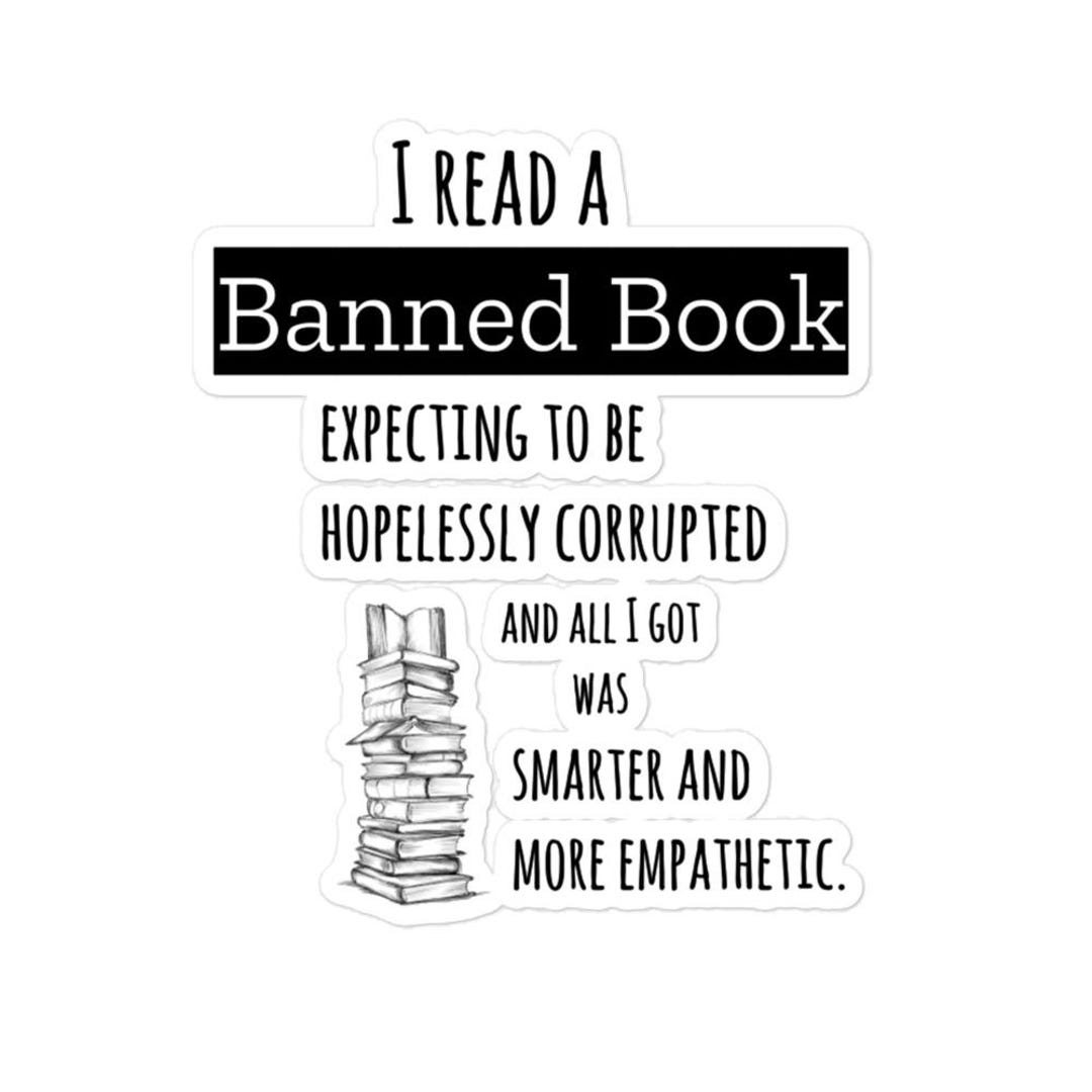 Vinyl Decal Funny Banned Book Sticker - Waterproof - Vinyl Decal - 3 ...