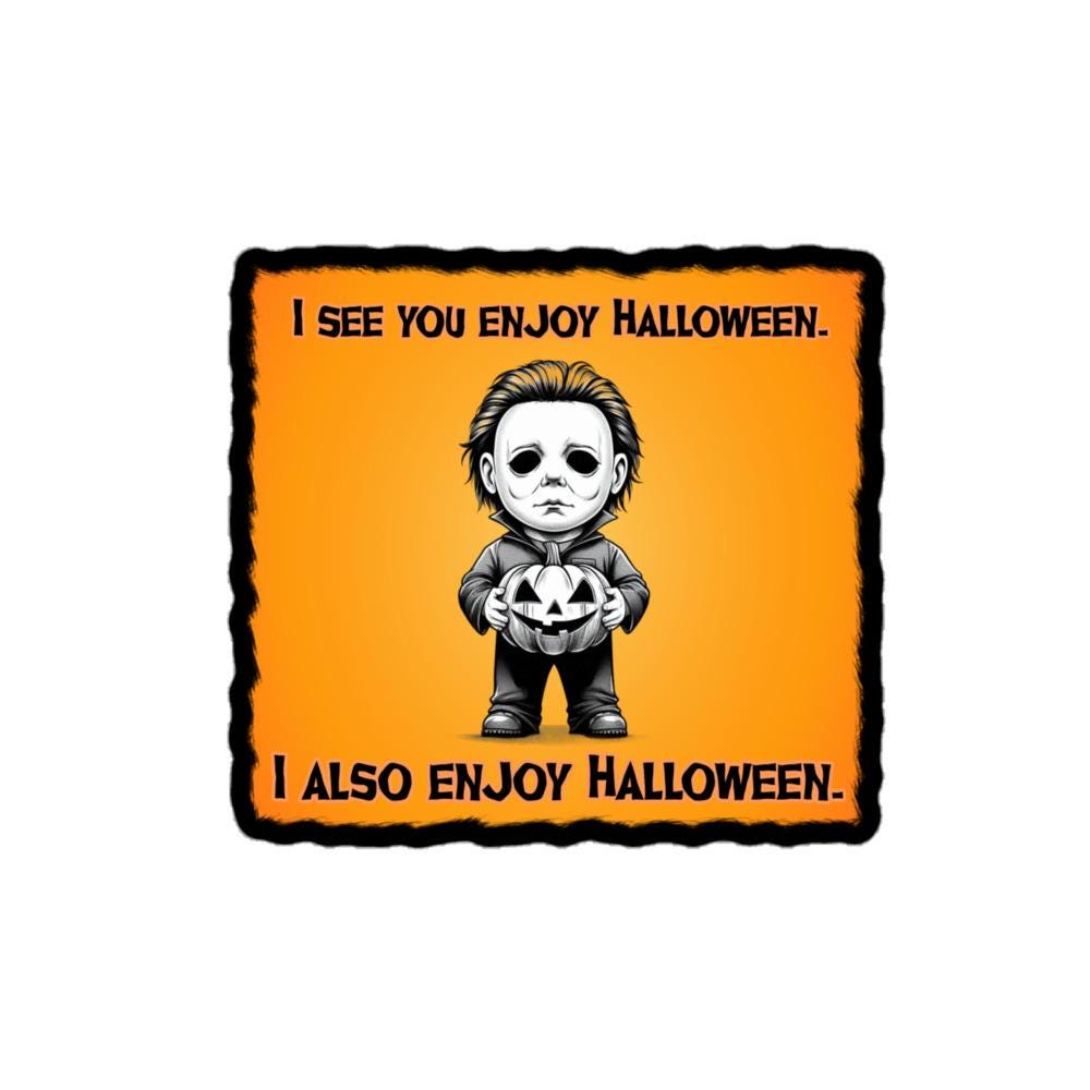 Vinyl Halloween Decal Michael Myers Sticker 3 Sizes Multi-use Decal for ...