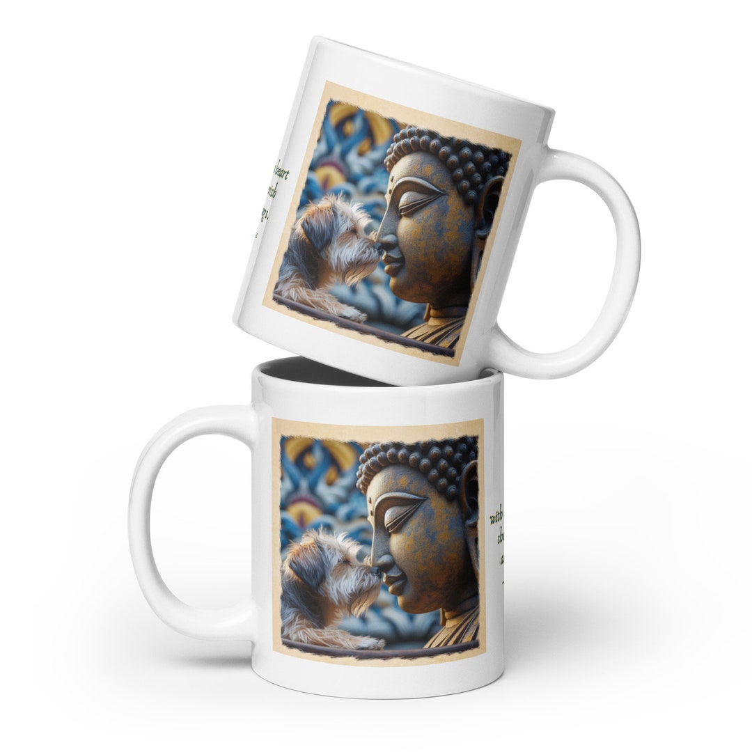BUDDHA Love of Living Things Mug, Sturdy Ceramic, Buddha With Little ...