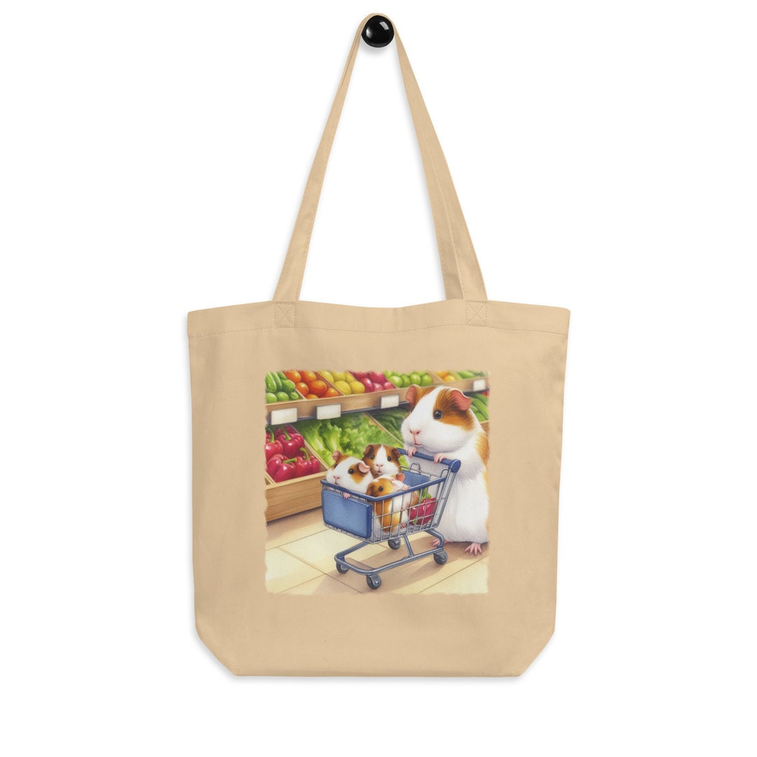 Guinea Pig Family Grocery Shopping Eco Tote / Shopping Bag, in Oyster ...