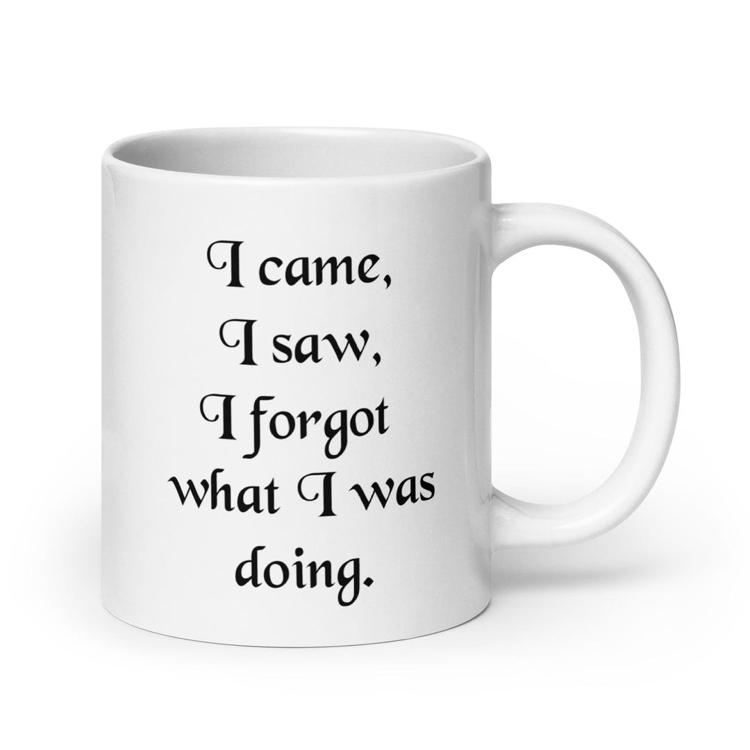 I Came, I Saw, I Forgot What I Was Doing Adhd/bad Memory Mug - Heavy ...