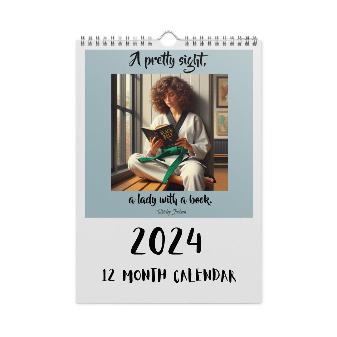 Lady With a Book 12-month Wall Calendar (2024) - A Pretty Sight, a Lady ...