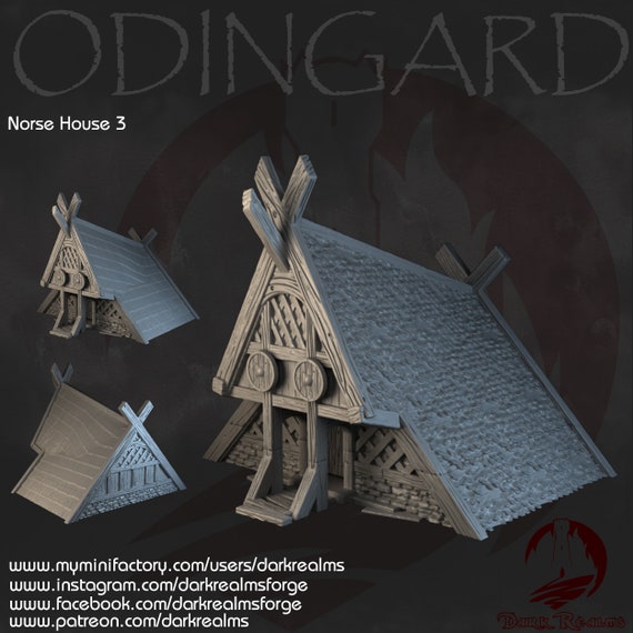 Odingard House 3 Rohan/norse Themed 28 Mm Scale Building by - Etsy