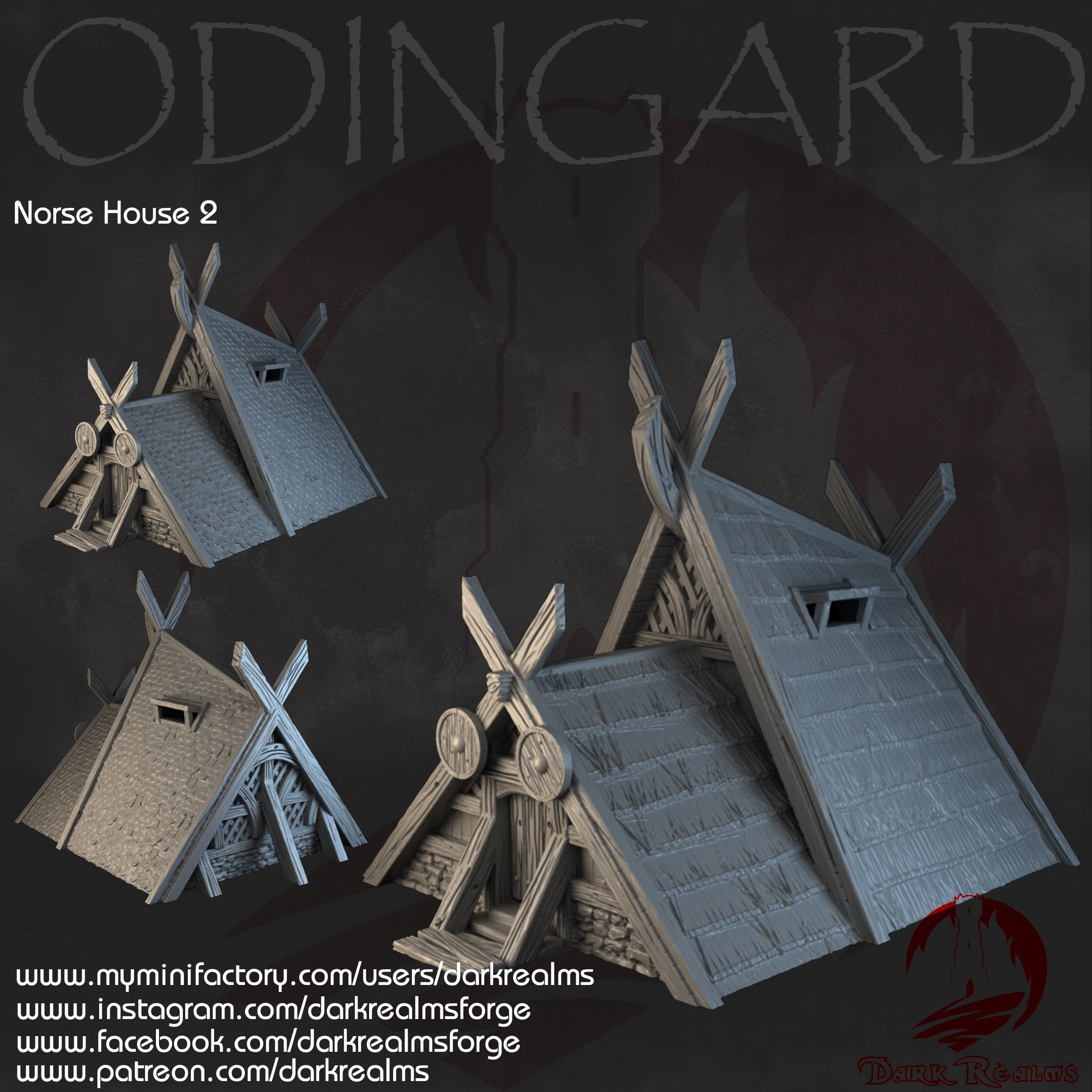 Odingard House 2 Rohan/norse Themed 28 Mm Scale Building by - Etsy
