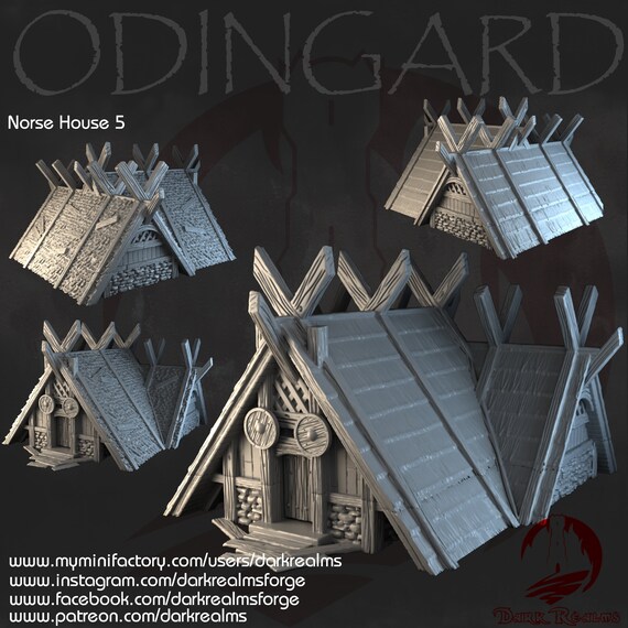Odingard House 5 Rohan/norse Themed 28 Mm Scale Building by - Etsy