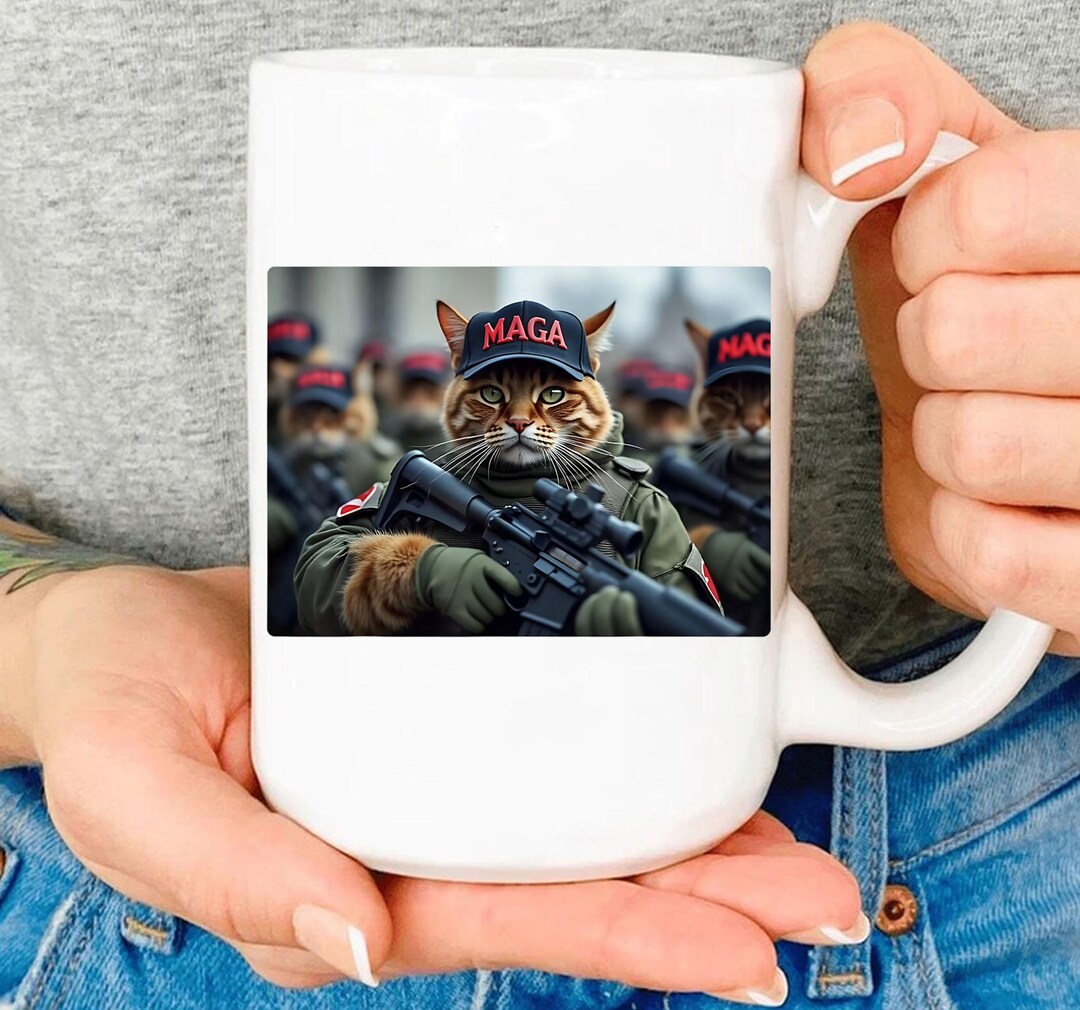 Trump Cat Ceramic Mug, Funny Political Election Gift, President Trump ...