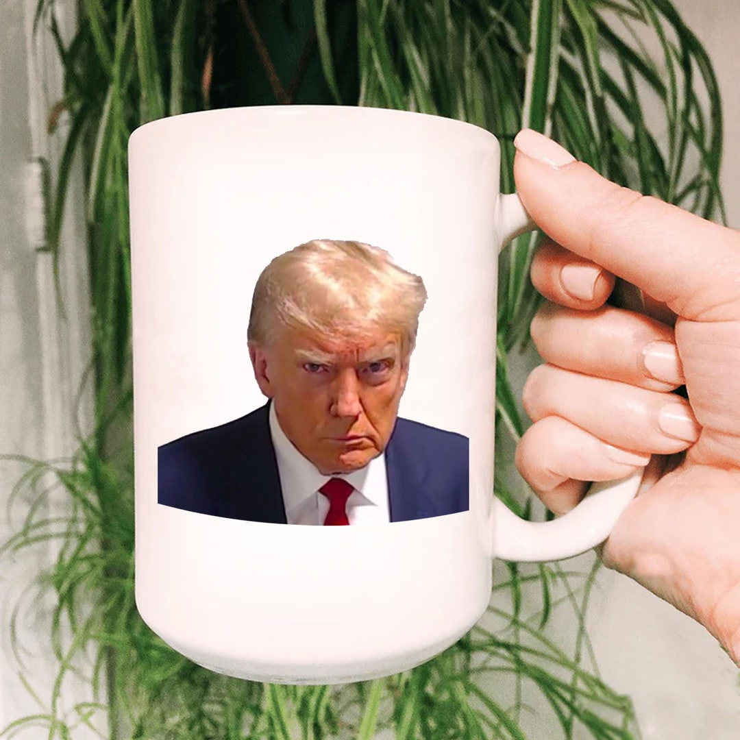 Trump Mugshot Coffee Mug, Funny Donald Trump Shot Mug, 11 Oz Ceramic ...