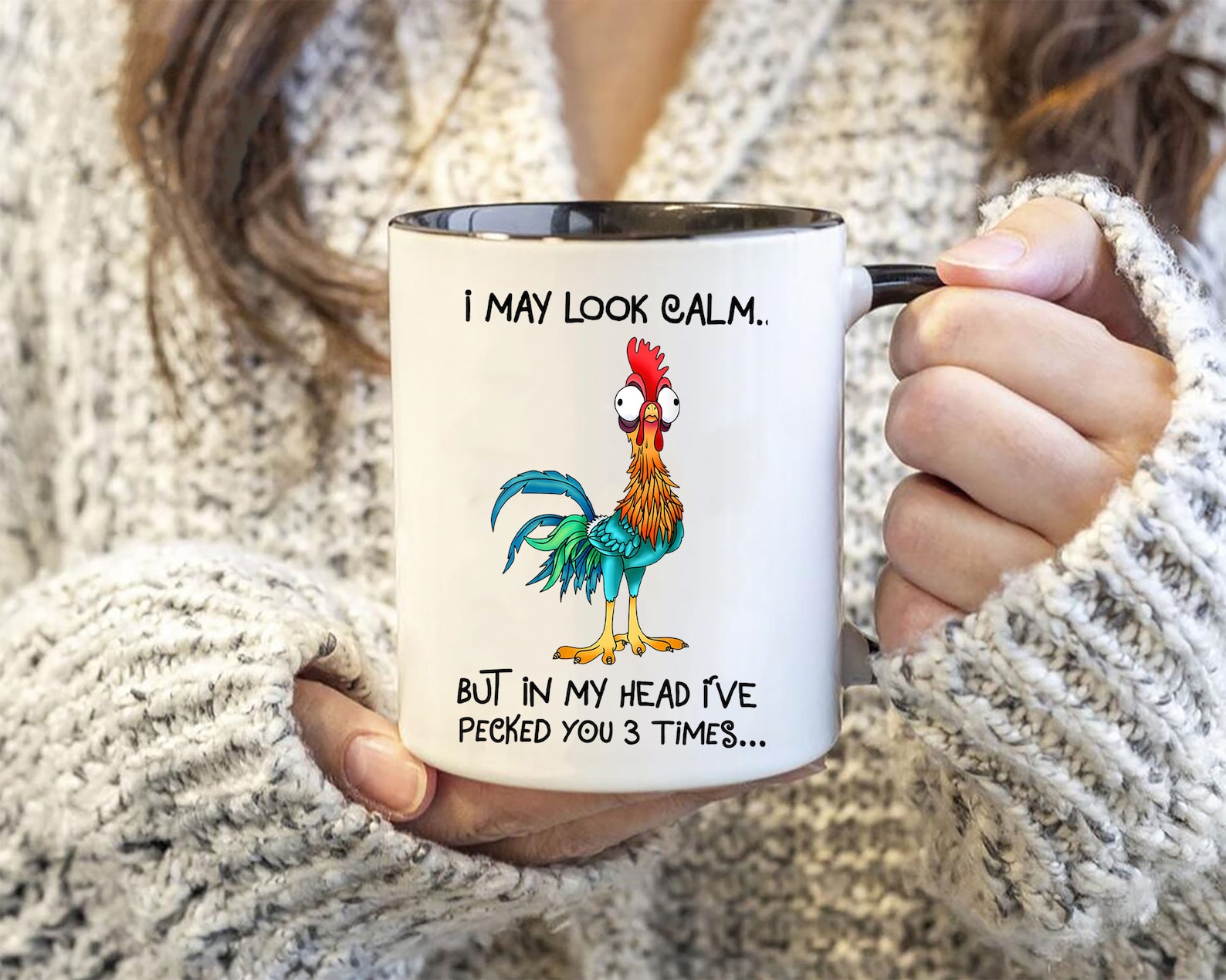 I May Look Calm Mug, Funny Coffee Mug, 11 Oz Ceramic Mug,coworker Gift ...