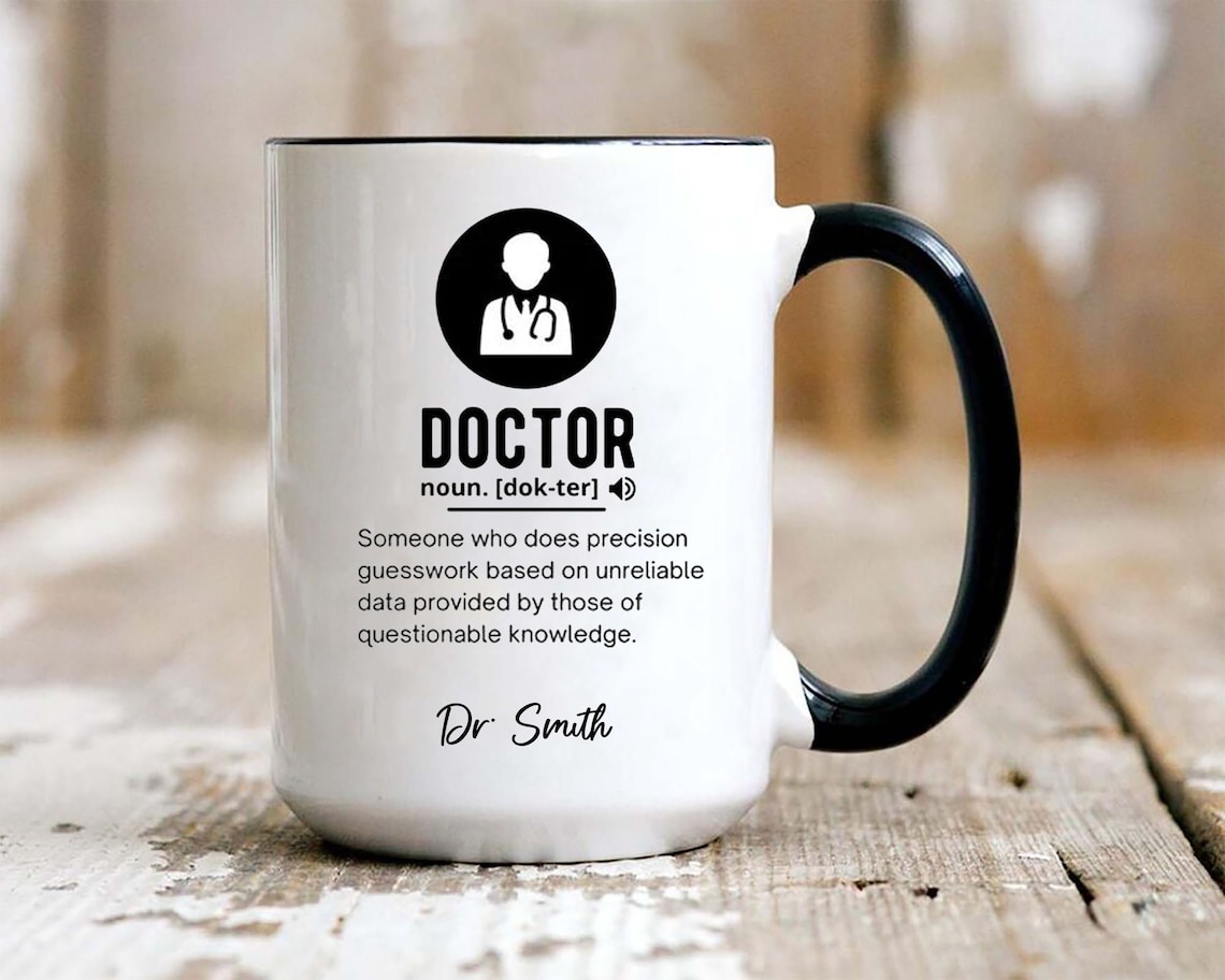 Doctor Definition Mug, Personalized Doctor Mug, Graduation Gift, Future ...