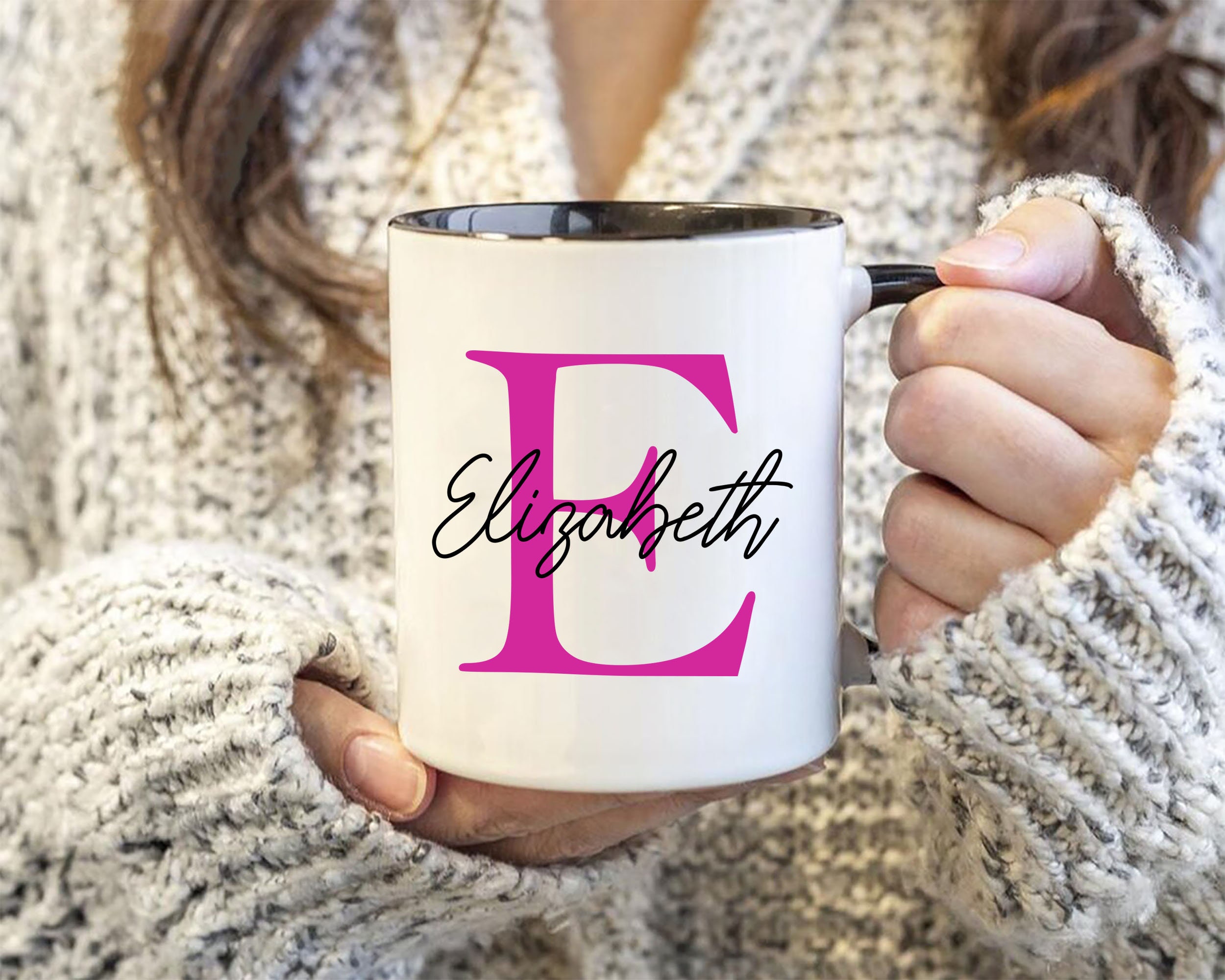 Personalized Initial Muginitial and Name Mugmonogram Cup for - Etsy