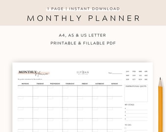 Daily Planner Printable Fillable PDF Daily Priorities - Etsy