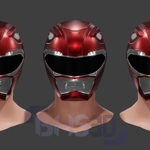 MMPR Red Ranger Helmet 3D Digital Download - Etsy