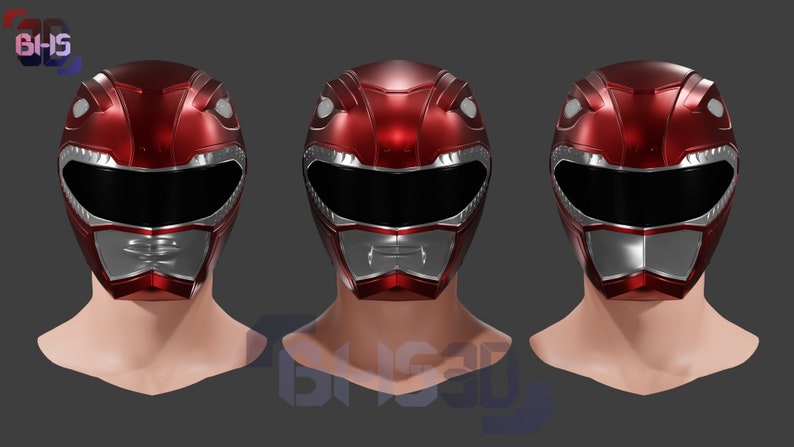 MMPR Red Ranger Helmet 3D Digital Download - Etsy