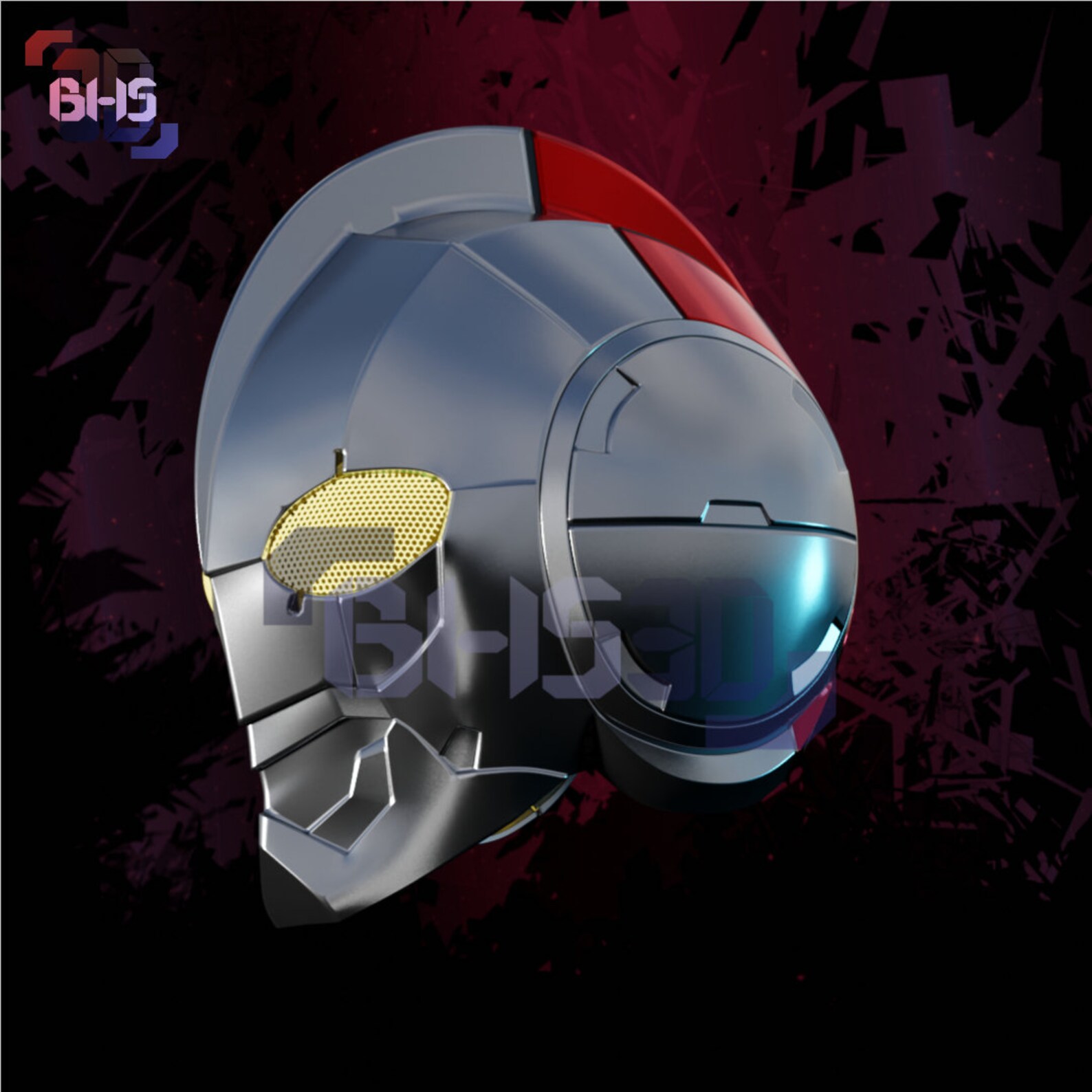 Ultraman Suit Type C Helmet 3D Digital Download - Etsy