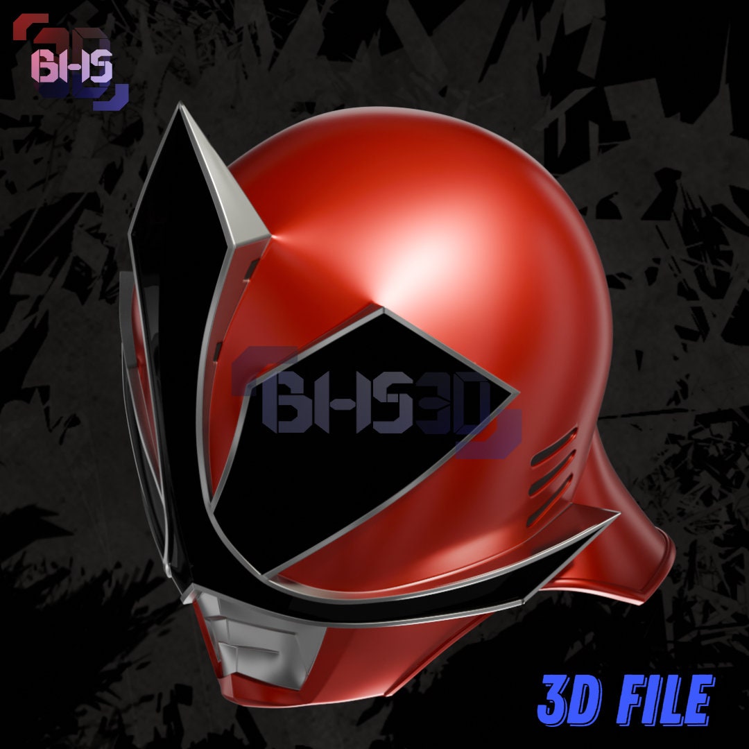 Shinkenger Red Super Mega Mode Helmet 3D Digital Download - Etsy
