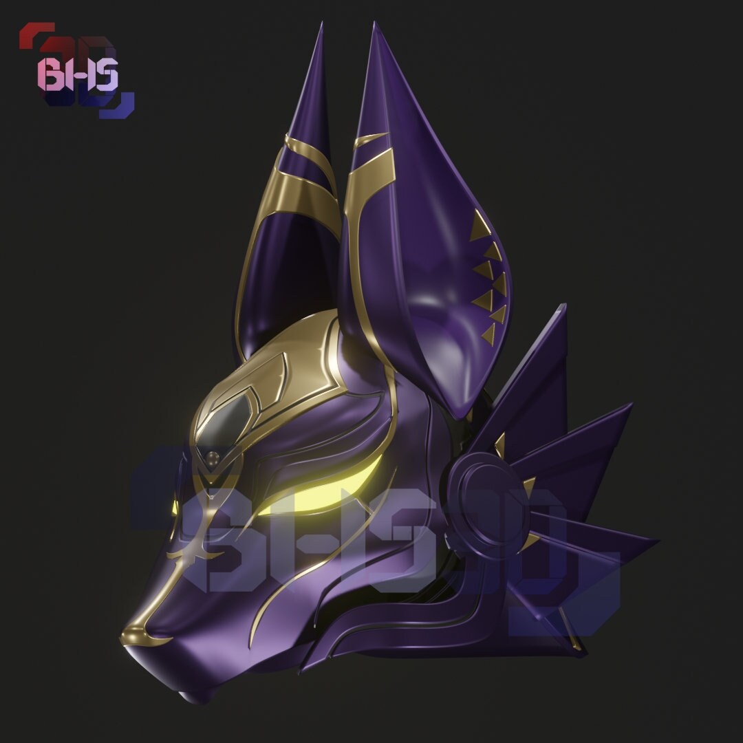 Cyno Burst Mode Helmet Genshin Impact 3D Digital Download - Etsy
