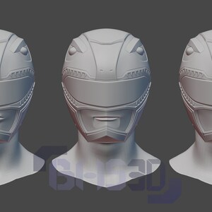 MMPR Red Ranger Helmet 3D Digital Download - Etsy