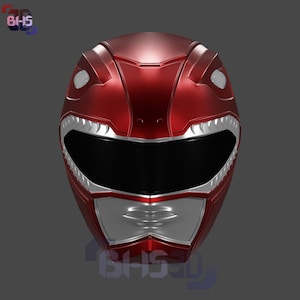MMPR Red Ranger Helmet 3D Digital Download - Etsy