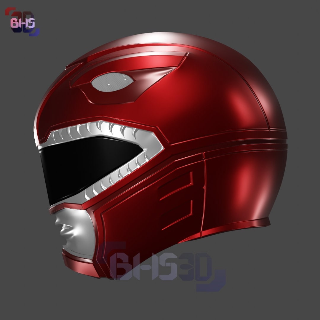 MMPR Red Ranger Helmet 3D Digital Download - Etsy
