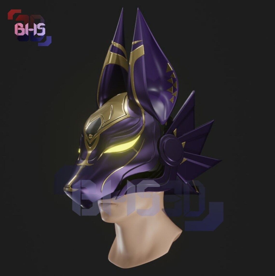 Cyno Burst Mode Helmet Genshin Impact 3D Digital Download - Etsy