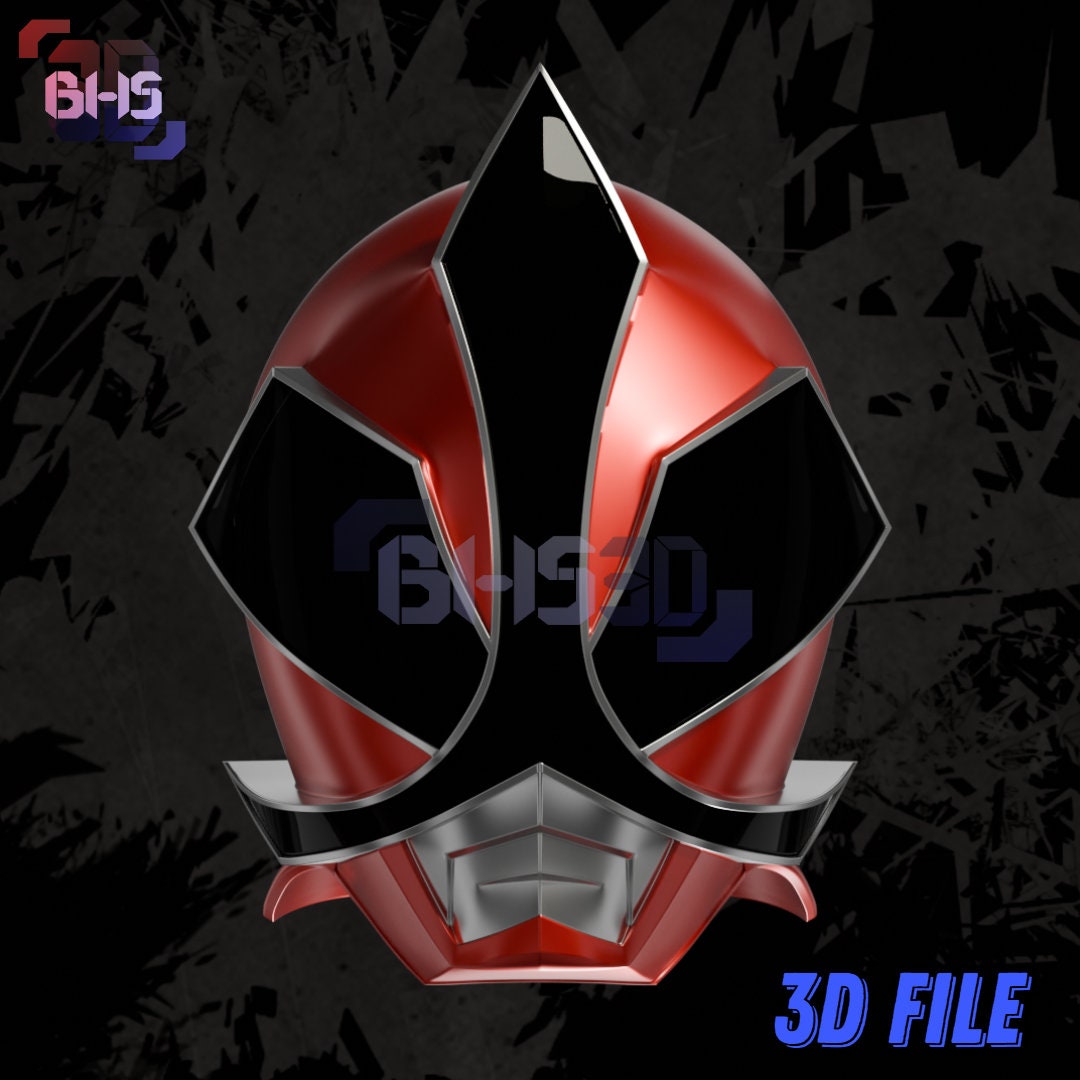 Shinkenger Red Super Mega Mode Helmet 3D Digital Download - Etsy