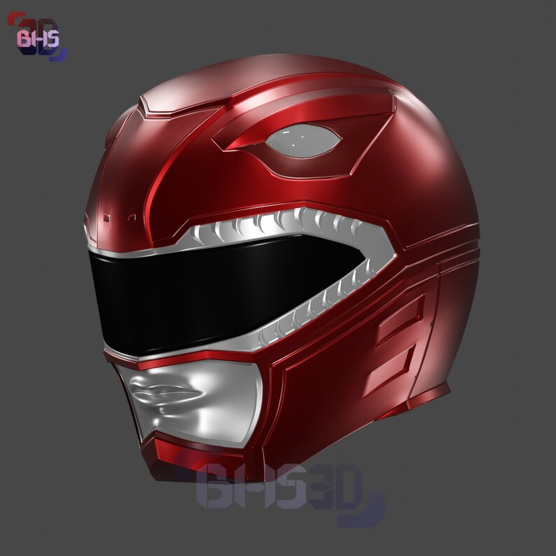MMPR Red Ranger Helmet 3D Digital Download - Etsy
