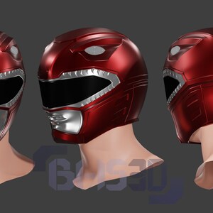 MMPR Red Ranger Helmet 3D Digital Download - Etsy