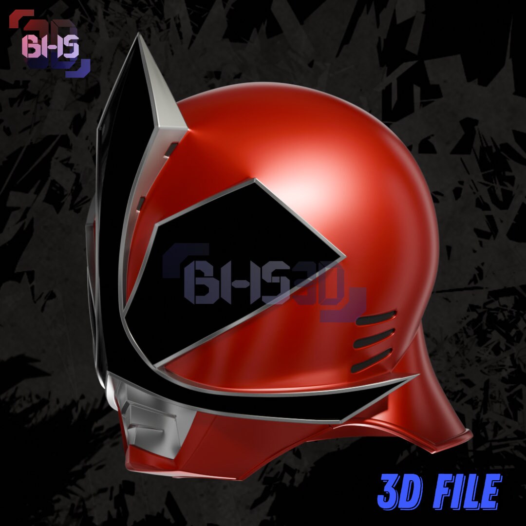 Shinkenger Red Super Mega Mode Helmet 3D Digital Download - Etsy