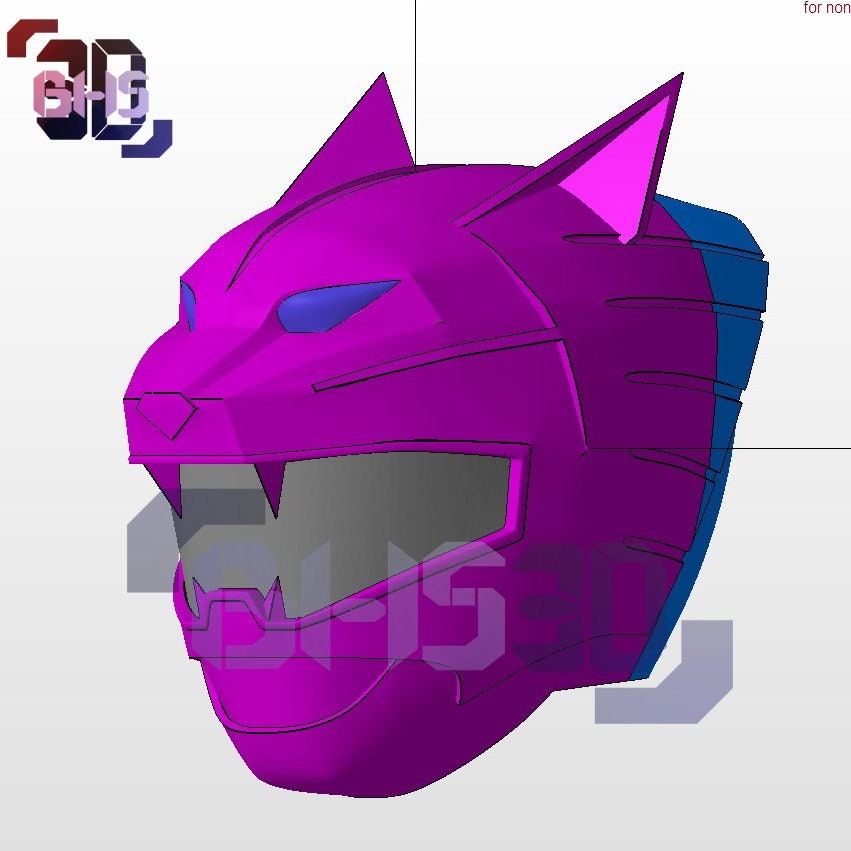 Lunar Wolf Power Rangers Wildforce Helmet 3D Digital Download - Etsy