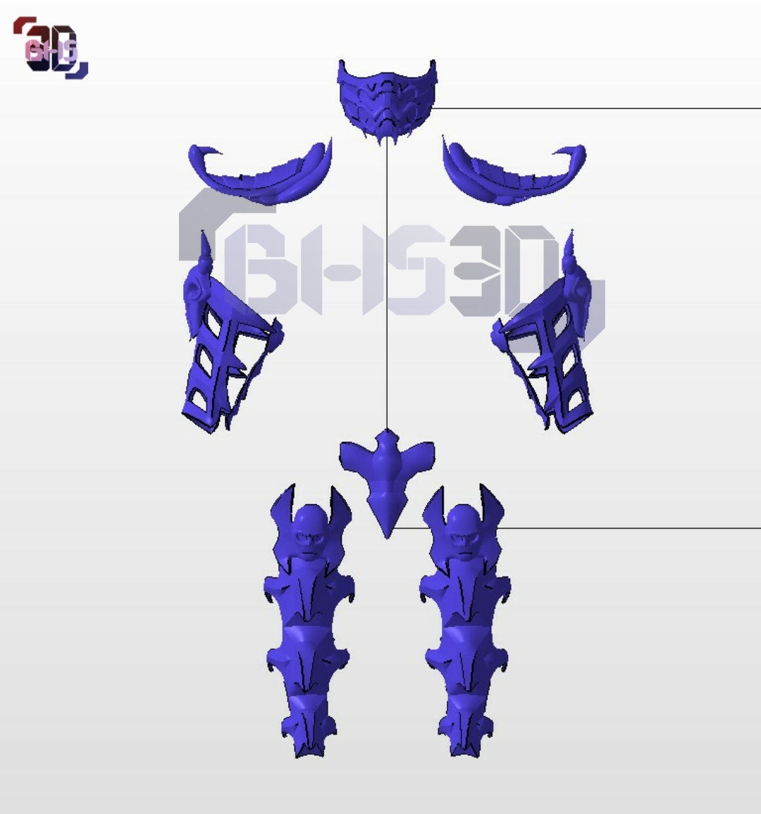 Scorpion MK9 Armor 3D Digital Download - Etsy Canada