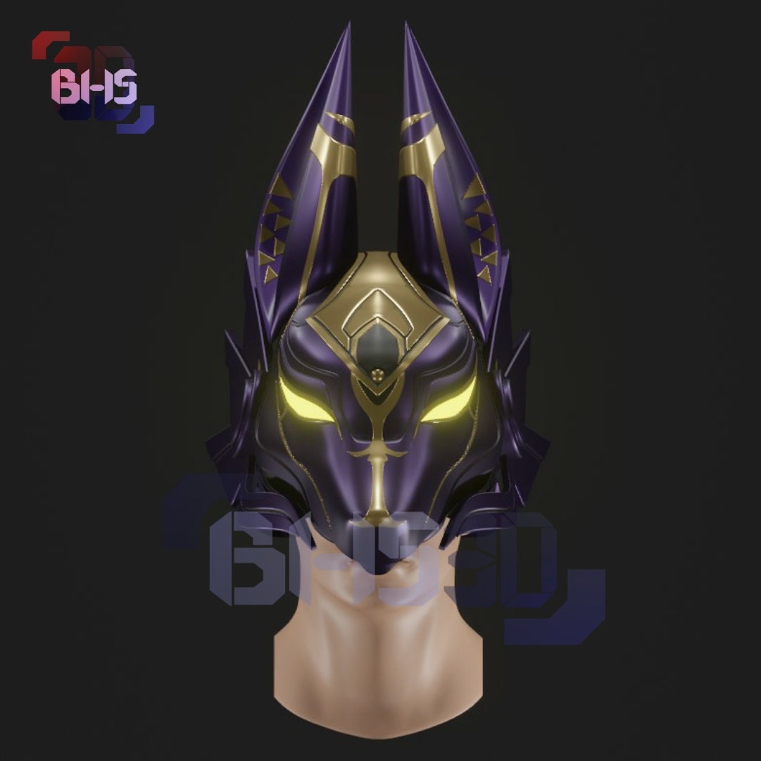 Cyno Burst Mode Helmet Genshin Impact 3D Digital Download - Etsy
