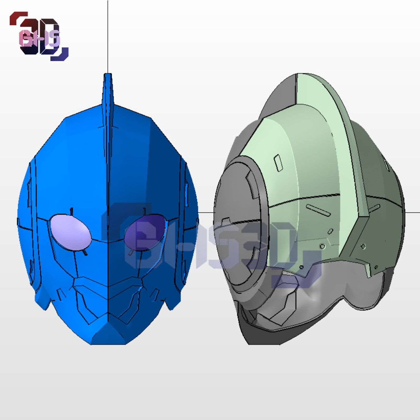 Ultraman Suit Type C Helmet 3D Digital Download - Etsy