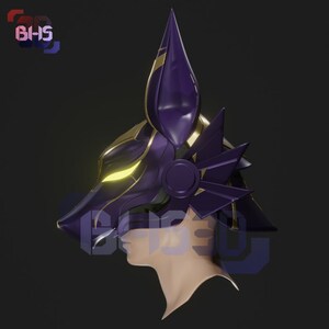 Cyno Burst Mode Helmet Genshin Impact 3D Digital Download - Etsy
