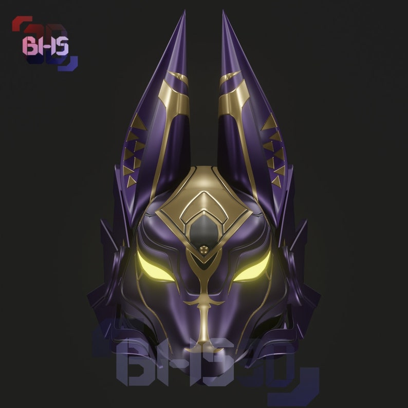 Cyno Burst Mode Helmet Genshin Impact 3D Digital Download - Etsy